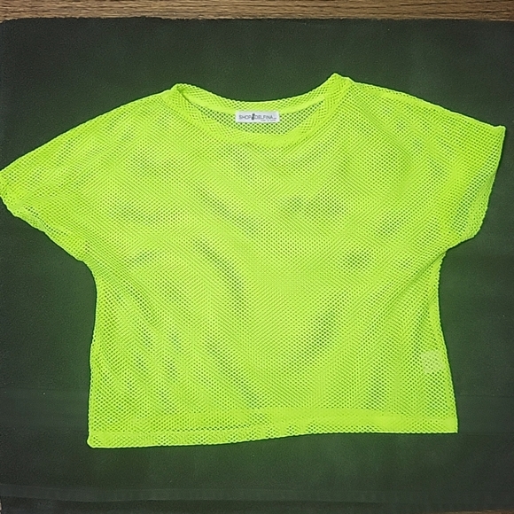 delfina | Tops | Rave Festival Women Shirt Mesh Crop Top | Poshmark